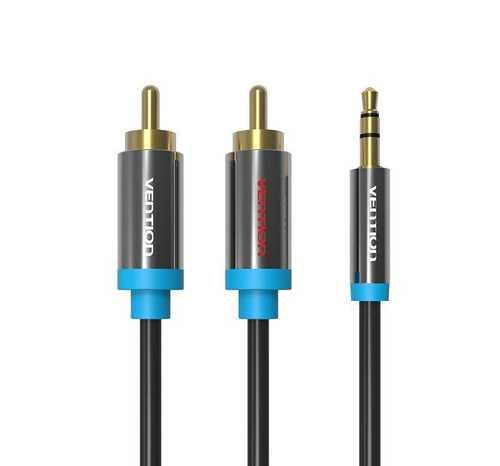 Кабель Jack (3.5mm) (M) - 2*RCA 1.0m Vention