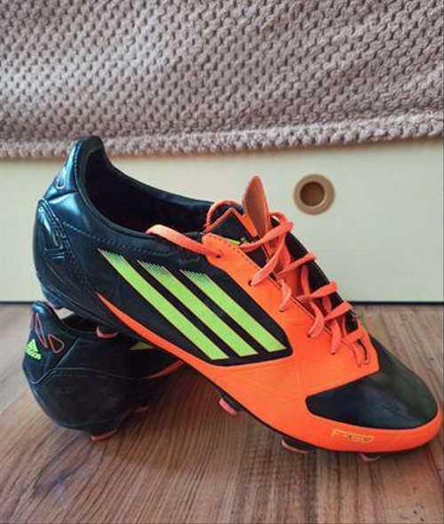 Бутсы adidas f30 trx fg Syn черные оранжевые