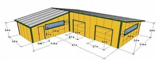 Проект (чертежи) автосервиса быстровозводимого