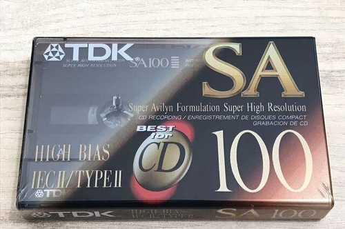 Аудиокассеты TDK SA100 1992 год новые