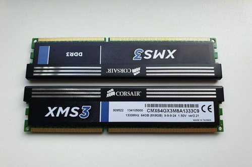 Оперативная память DDR3 Corsair XMS3 4x4GB и 2x8GB