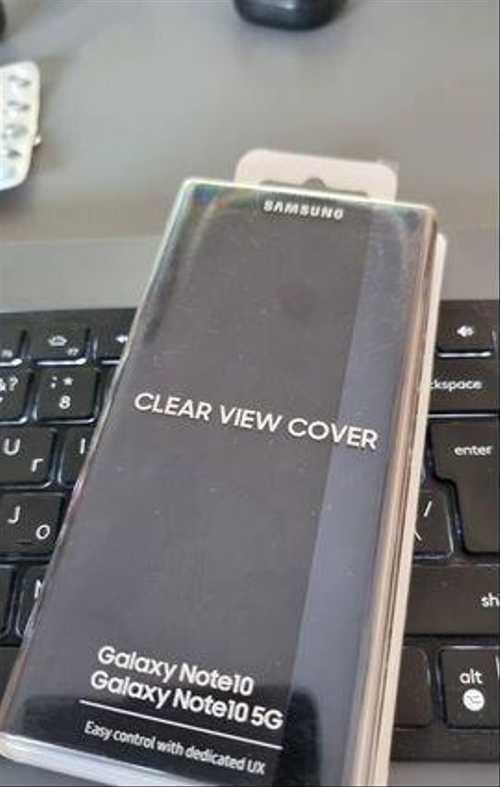 Чехол samsung clear view cover для Galaxy note 10