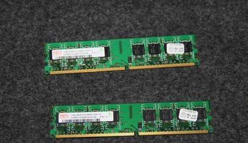 Модуль памятddr2 Hynix 1GB 2Rx8PC2-6400U-555-12 2ш