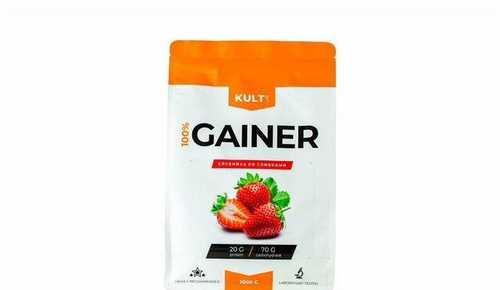 Kultlab Gainer bag, 1000 гр, Клубника со сливками