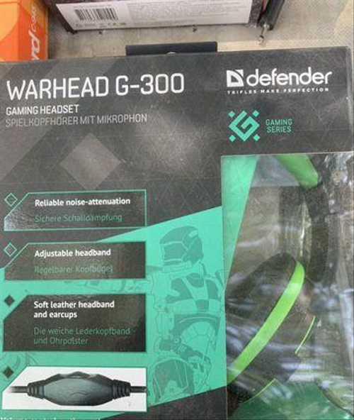 Наушники defender g-300 warhead б/у в коробее в хо