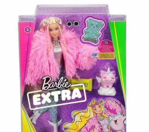 Кукла Mattel Barbie Экстра в розовой куртке GRN28