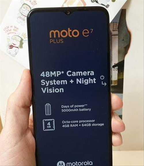 Новый Motorola Moto E7 Plus 4/64 Гб модуль 48 Мп