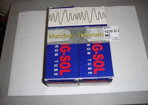 Радиолампы 6L6G Tung-Sol Platinum Matched