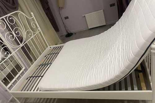 Кровать икеа Лейрвик с матрасом 140х200 см