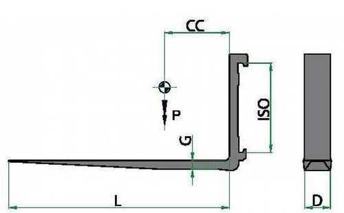 Вилы погрузчика 1070мм