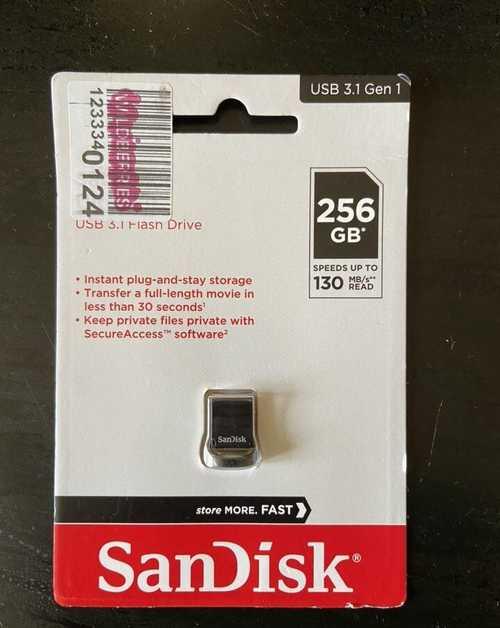 Флеш- накопитель Sandisk Ultra Fit 256GB USB 3.1