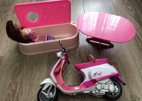 Стол и ванна для Barbie и мотоцикл