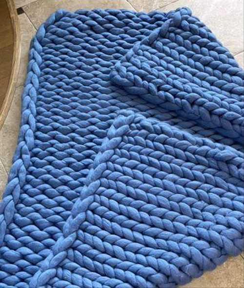 Плед крупной вязки