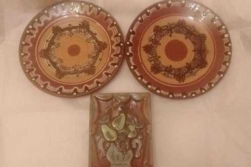 Декоративные настенные керамические тарелки, панно