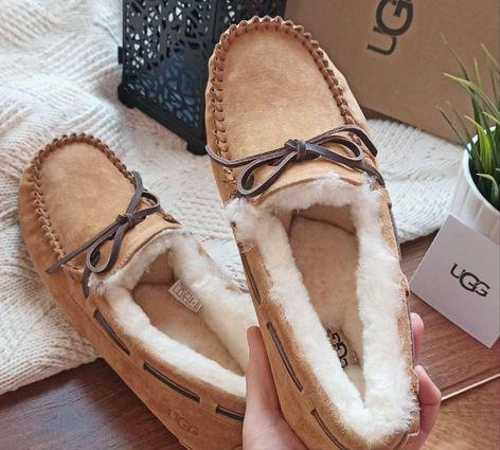 Мокасины угги женские с мехом ugg