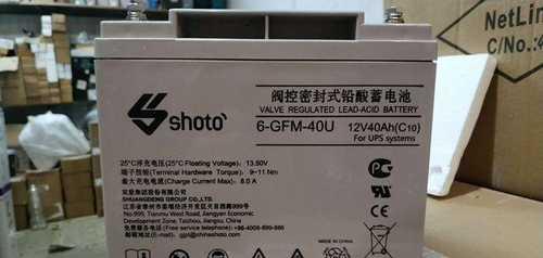 Аккумуляторная батарея Shoto 6-GFM-40 12V, 40Ah 6