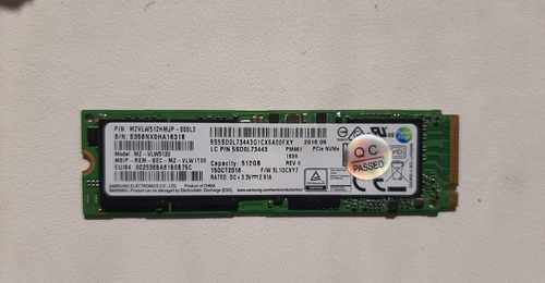 SSD samsung 512 GB M.2 PCIe nvme 2280