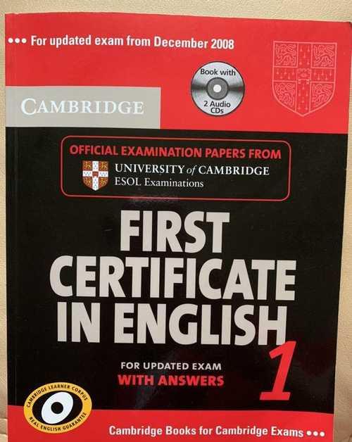 Учебник first certificate in english 1