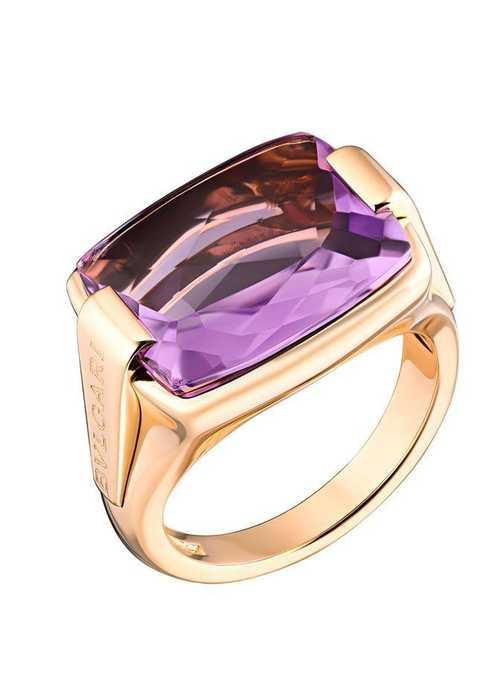 Bvlgari Metropolis Amethyst Yellow Gold Ring