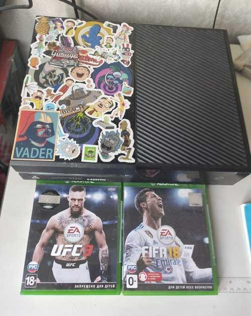 Xbox ONE 500G + 2 Джойстика + UFC 3 + fifa 18