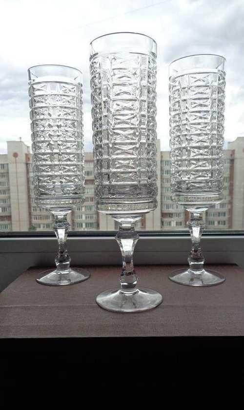 Фужеры Кубок Звонкий лзхс Хрусталь СССР