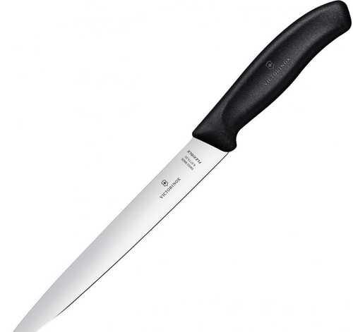 Нож Victorinox филейный, лезвие 20 см гибкое, черн