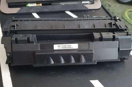 Картридж совместимый HP Q7553A почти пустой