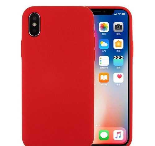 Силиконовый чехол для iPhone XS / X (красный)