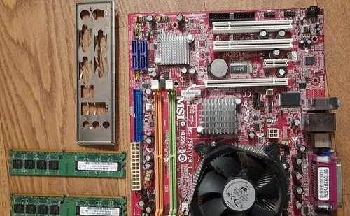 Материнская плата(775) + процессор E8400 + память
