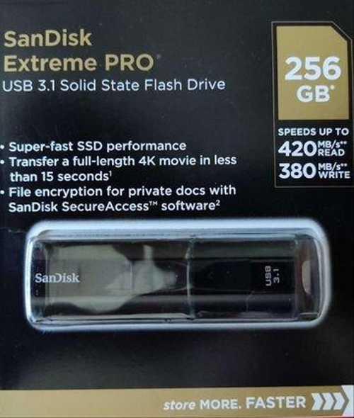 USB 3.1 флешка SanDisk Extreme PRO 256Gb