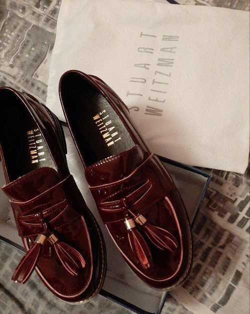 Stuart weitzman, лоферы,кожаночка