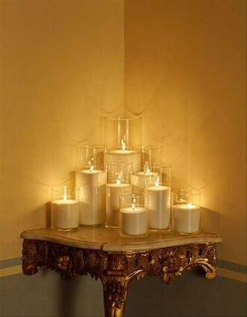 Набор 7шт готовые насыпные свечи с белым воском №5