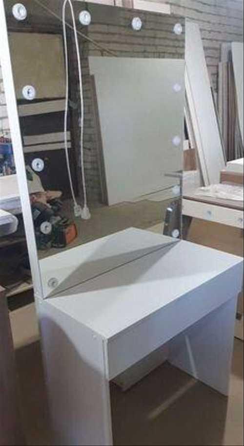 Размеры туалетного столика с зеркалом и подсветкой