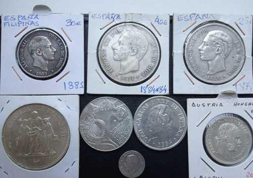 Монеты Испании,Франции,Германии
