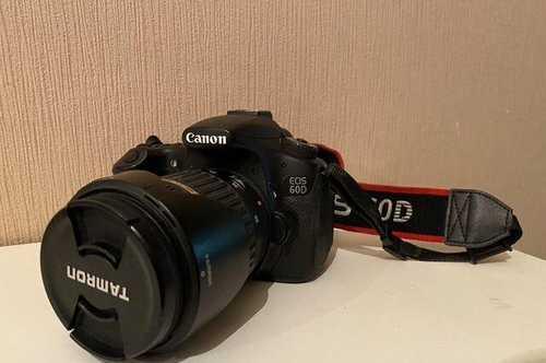 Зеркальный фотоаппарат canon 60d + обьектив tamron