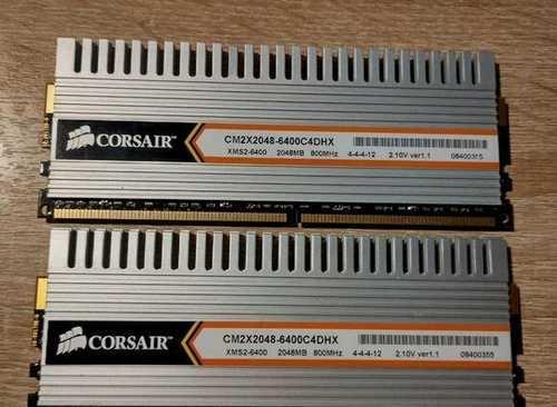 Corsair и OCZ DDR2-6400 kit 4Gb (2Gb) низкотайминг