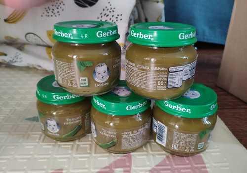Пюре кабачок gerber
