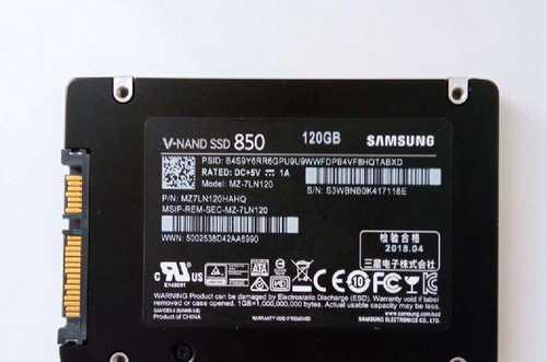 SSD Samsung 850evo 120gb