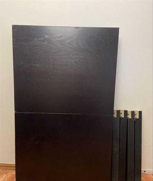 Раздвижной стол прямоугольный черный