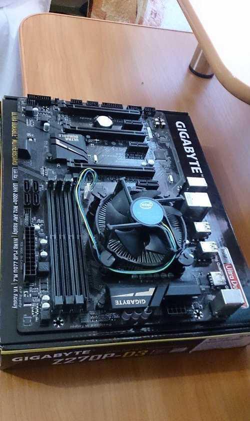 Матплата gigabyte GA-Z270P-D3 + Intel G3930