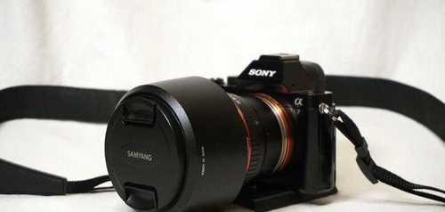 Фотоаппарат sony Alpha 7 + объектив samyang 85mm
