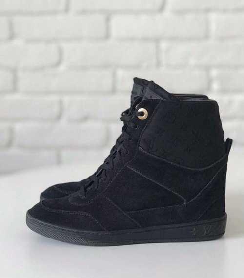 Замшевые Сникерсы louis vuitton sneakers black