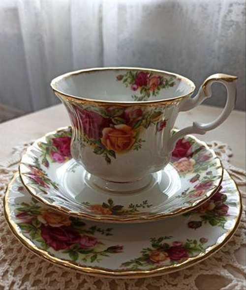 Чайное трио, фарфор, Royal albert