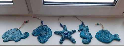 Керамические фигурки морские обитатели Турция