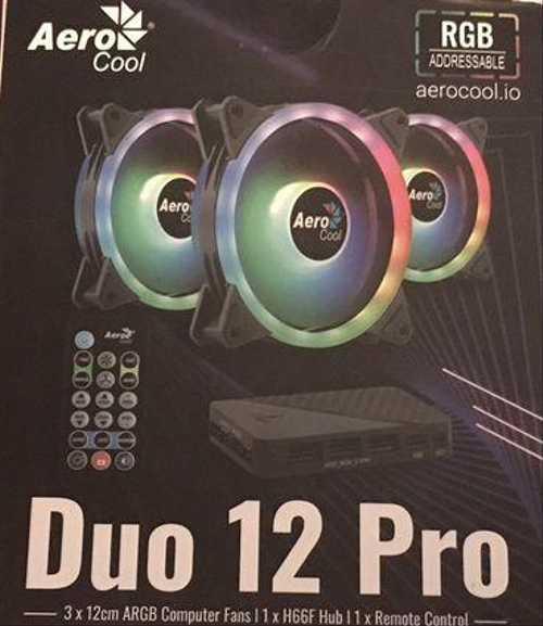Вентилятор AeroCool Duo 12 Pro argb Hub