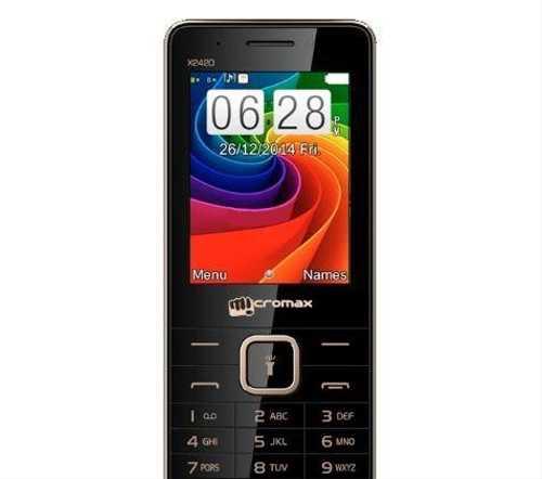 Сотовый Телефон Micromax X2420, Черный