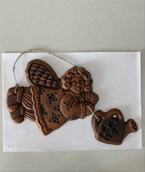 Украшение из глины ангел