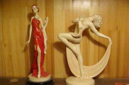 Танцовщица ню Леди в красном Германия статуэтка