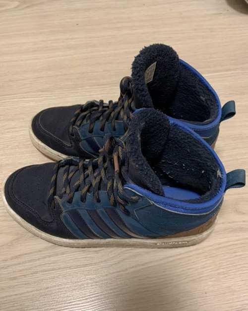 Кроссовки зимние утеплённые adidas hoops