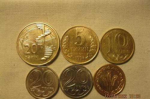 Монеты Казахстан,Узбекистан,Азербайджан-разные